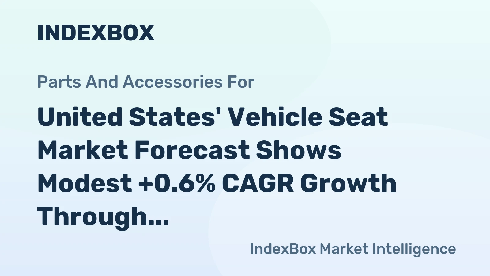 United States' Vehicle Seat Market Forecast Shows Modest +0.6% CAGR Growth Through 2035