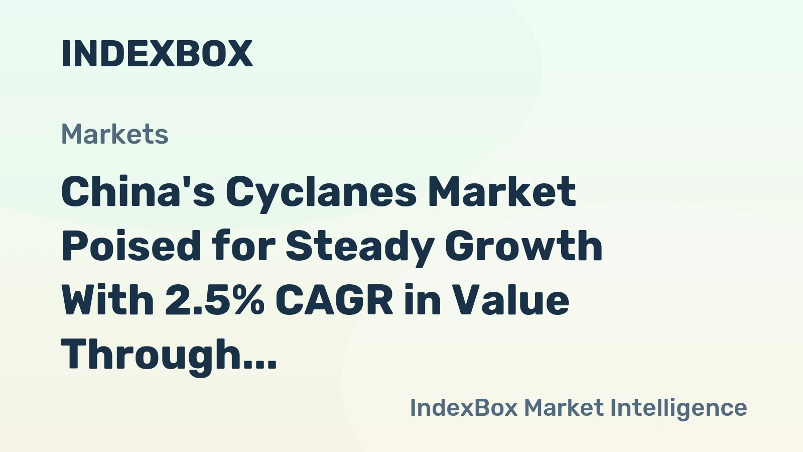 China's Cyclanes Market Poised for Steady Growth With 2.5% CAGR in Value Through 2035