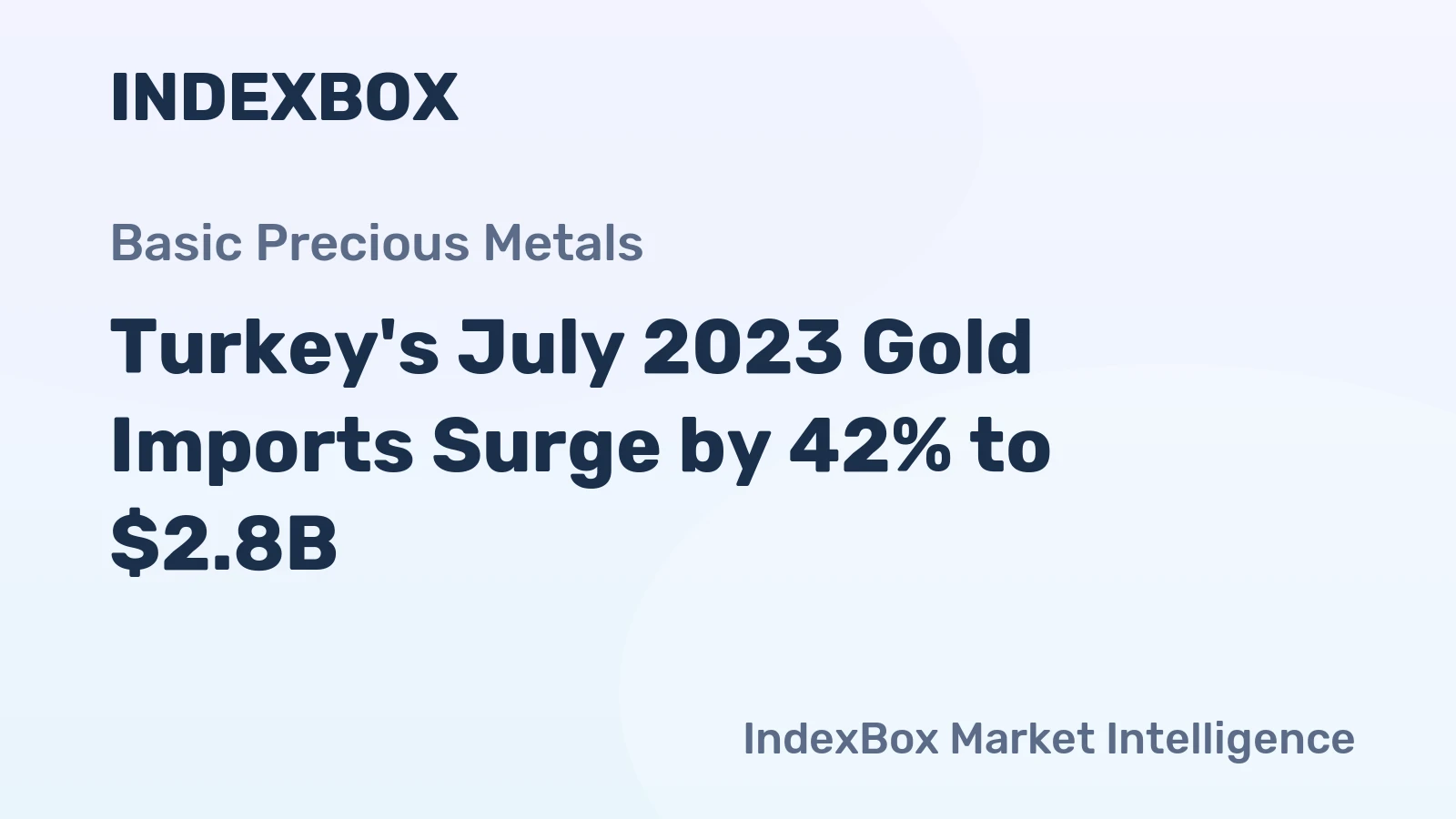 Turkey's July 2023 Gold Imports Surge by 42% to $2.8B