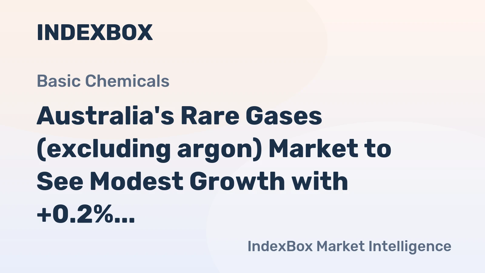 Australia's Rare Gases (excluding argon) Market to See Modest Growth with +0.2% CAGR from 2024-2035