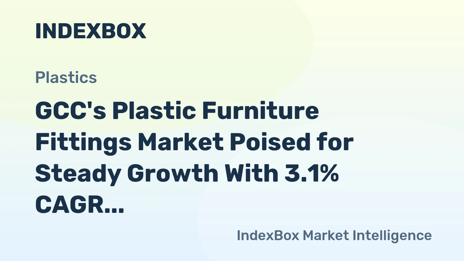 GCC's Plastic Furniture Fittings Market Poised for Steady Growth With 3.1% CAGR in Value