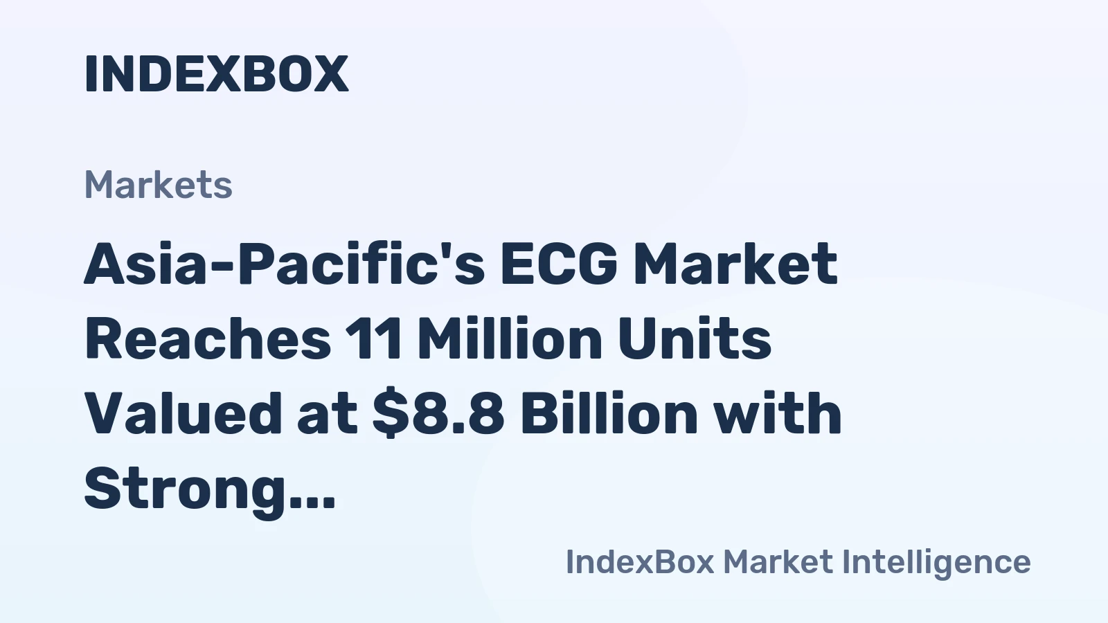 Asia-Pacific's ECG Market Reaches 11 Million Units Valued at $8.8 Billion with Strong Growth Forecast