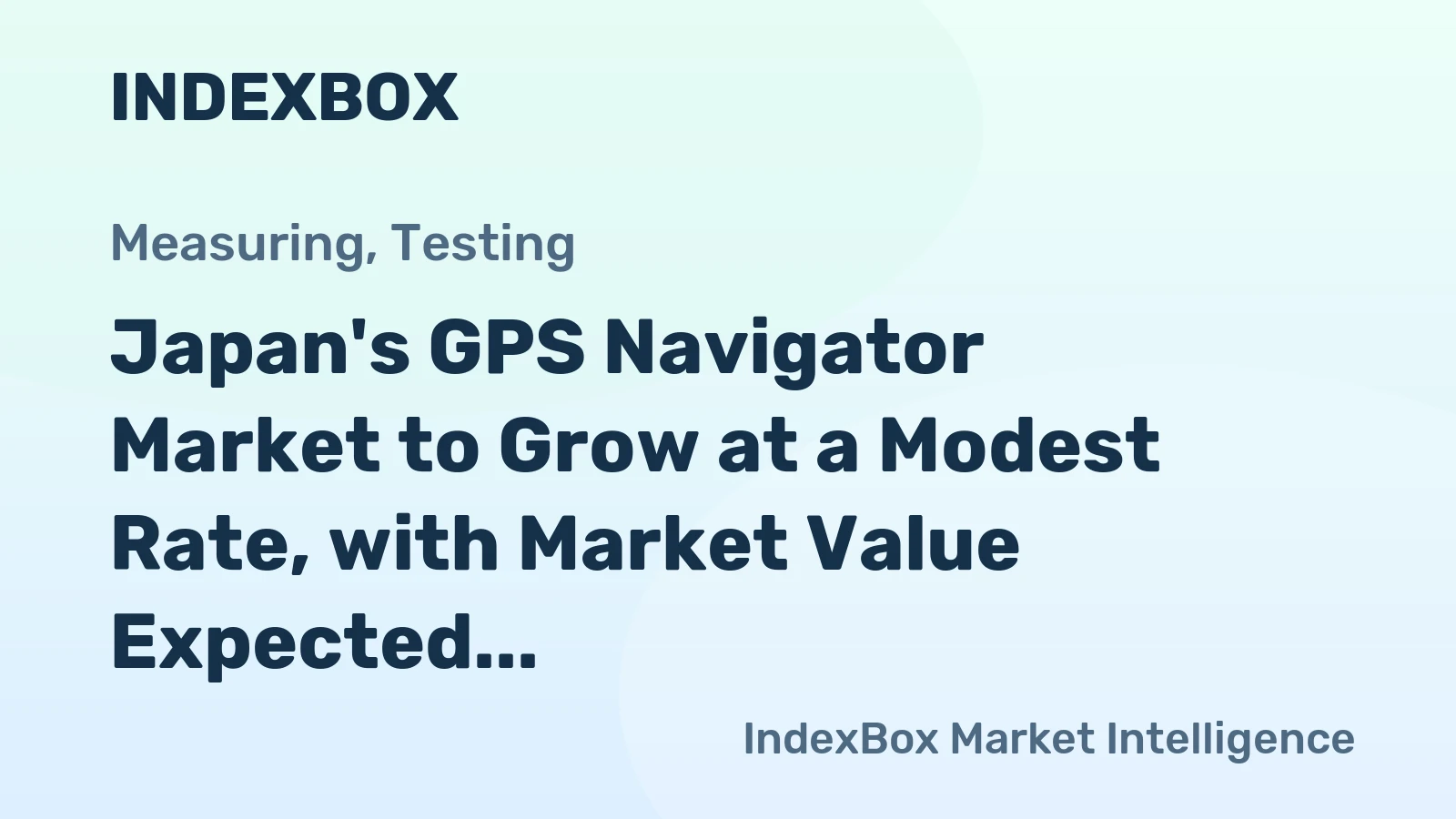 Japan's GPS Navigator Market to Grow at a Modest Rate, with Market Value Expected to Reach $4.9B by 2035