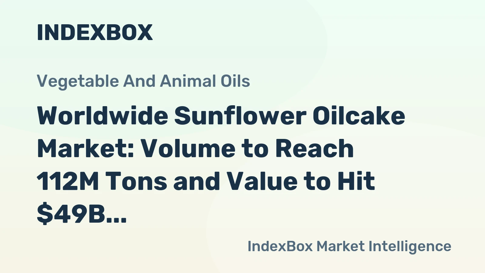 Worldwide Sunflower Oilcake Market: Volume to Reach 112M Tons and Value to Hit $49B by 2035