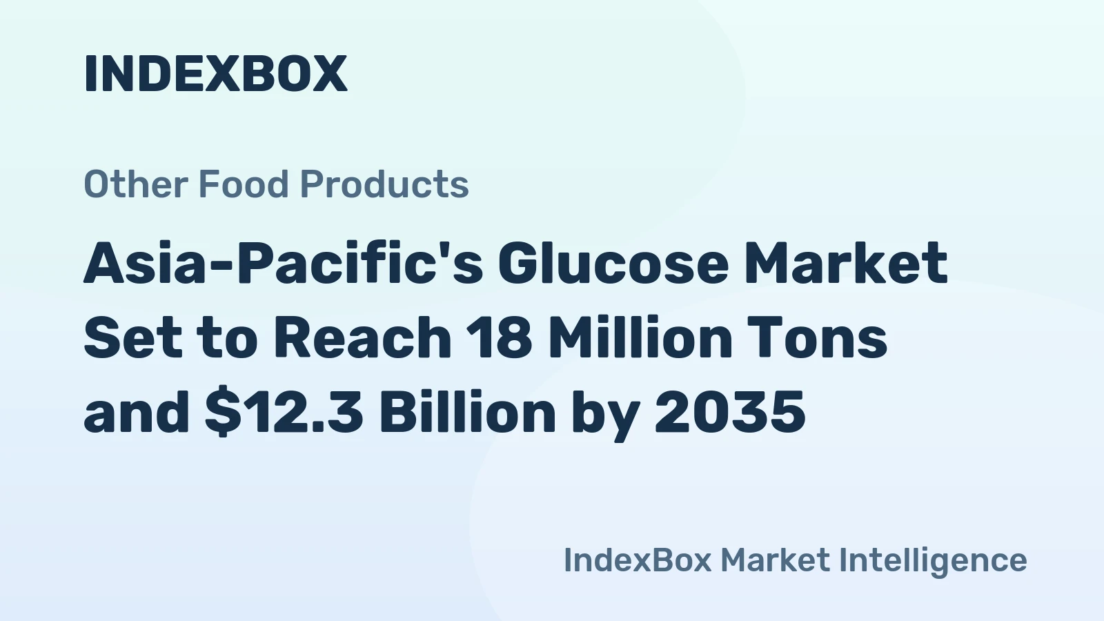 Asia-Pacific's Glucose Market Set to Reach 18 Million Tons and $12.3 Billion by 2035