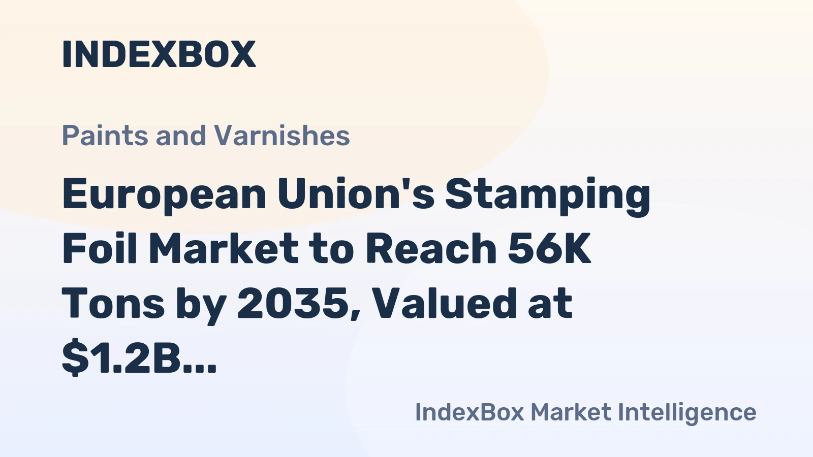 European Union's Stamping Foil Market to Reach 56K Tons by 2035, Valued at $1.2B