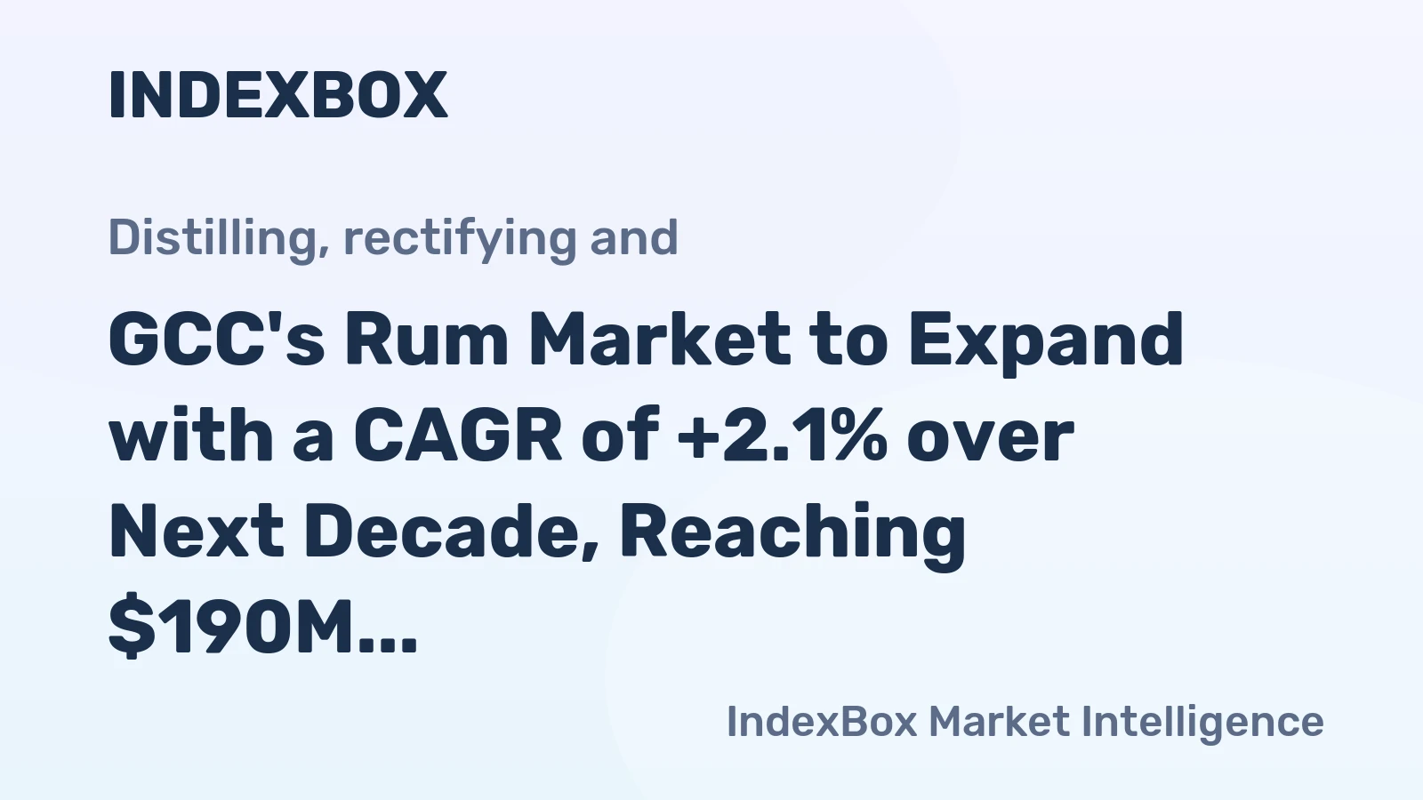 GCC's Rum Market to Expand with a CAGR of +2.1% over Next Decade, Reaching $190M by 2035