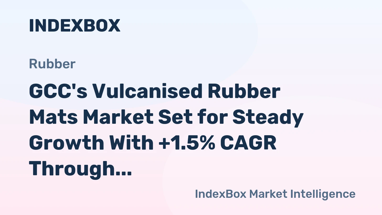 GCC's Vulcanised Rubber Mats Market Set for Steady Growth With +1.5% CAGR Through 2035
