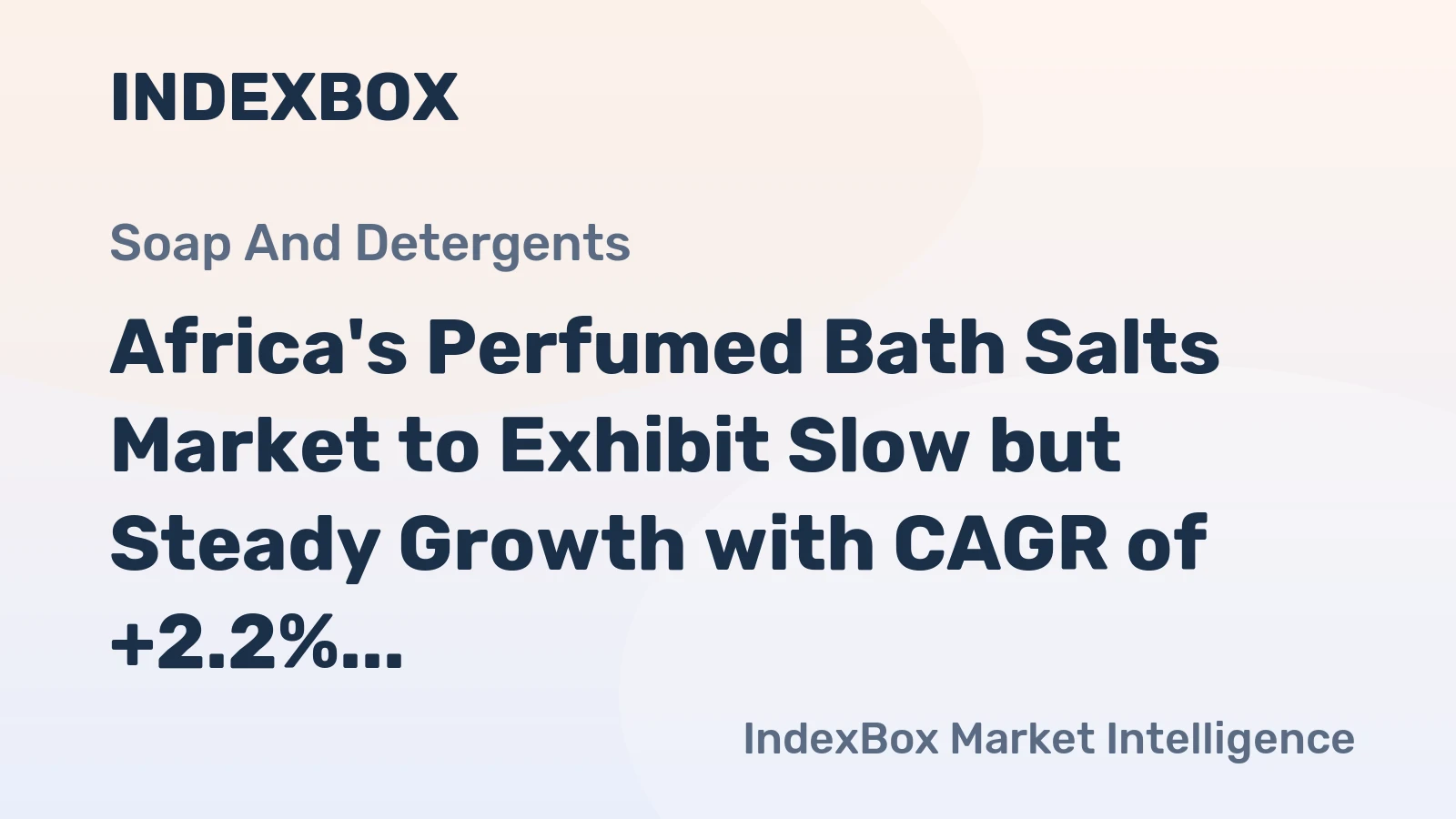 Africa's Perfumed Bath Salts Market to Exhibit Slow but Steady Growth with CAGR of +2.2% from 2024 to 2035