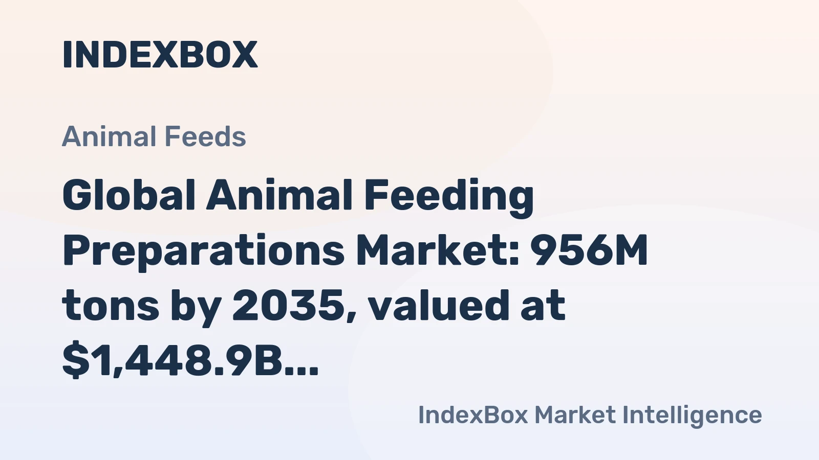 Global Animal Feeding Preparations Market: 956M tons by 2035, valued at $1,448.9B