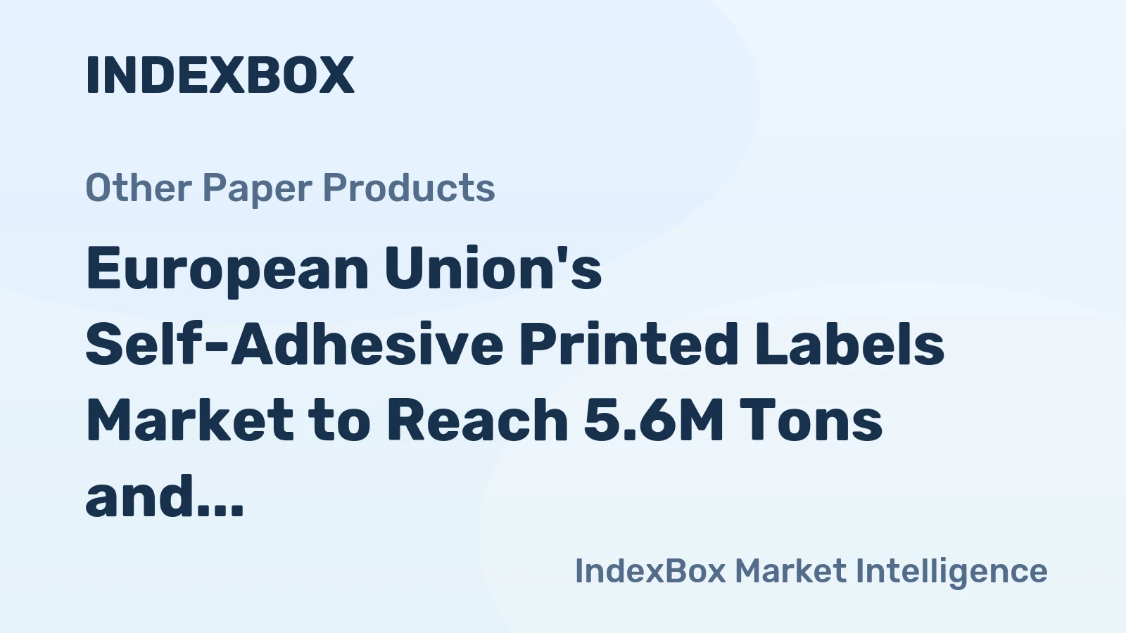 European Union's Self-Adhesive Printed Labels Market to Reach 5.6M Tons and $12.3B by 2035