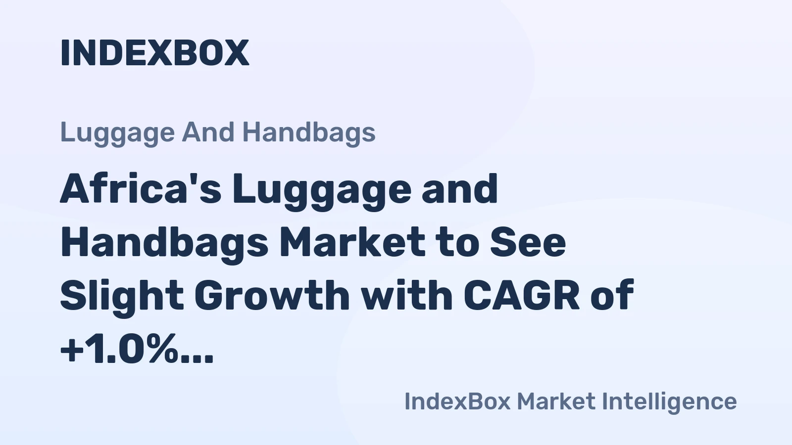 Africa's Luggage and Handbags Market to See Slight Growth with CAGR of +1.0%
