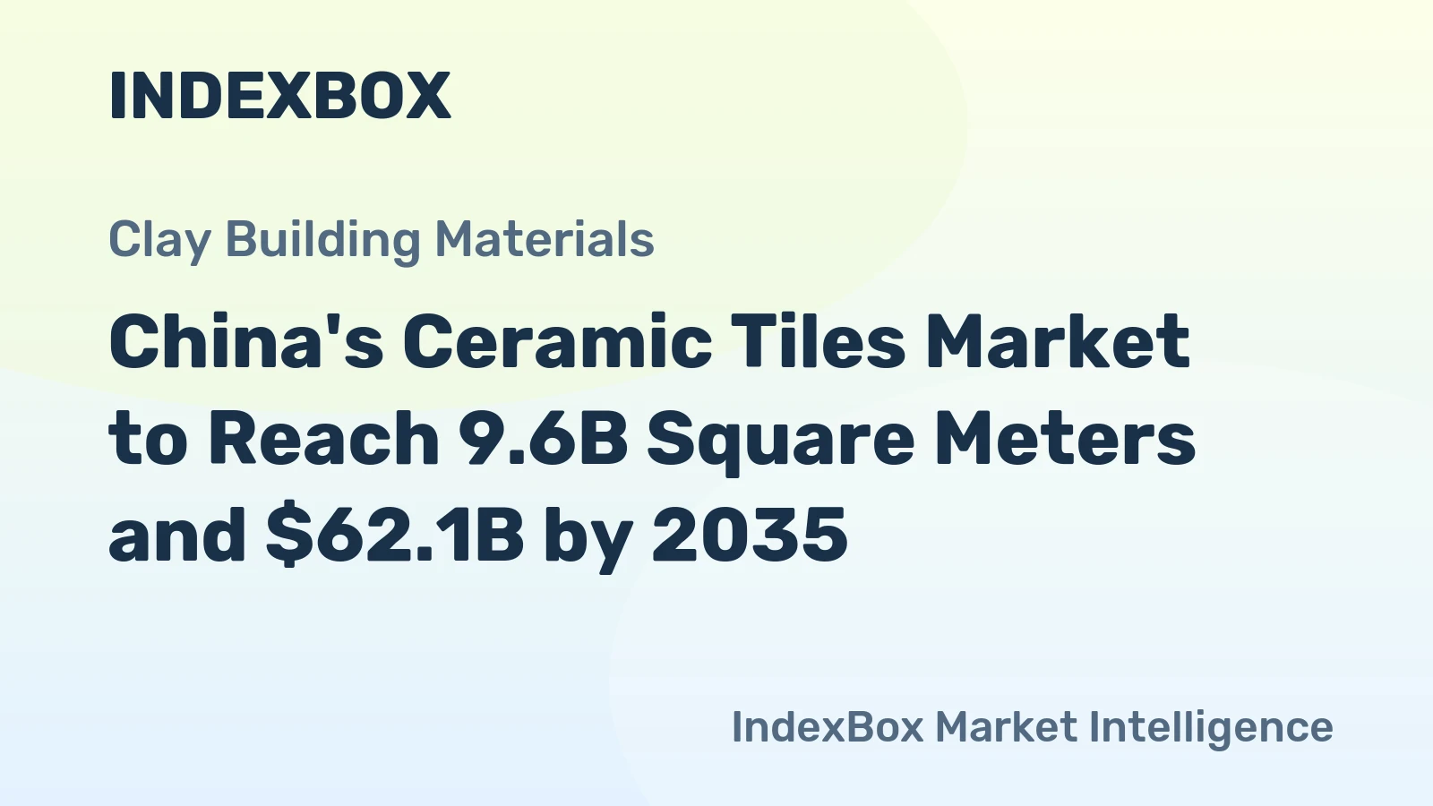 China's Ceramic Tiles Market to Reach 9.6B Square Meters and $62.1B by 2035