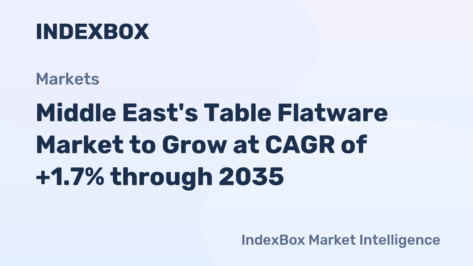 Middle East's Table Flatware Market to Grow at CAGR of +1.7% through 2035