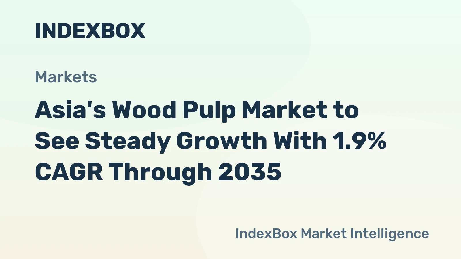 Asia's Wood Pulp Market to See Steady Growth With 1.9% CAGR Through 2035