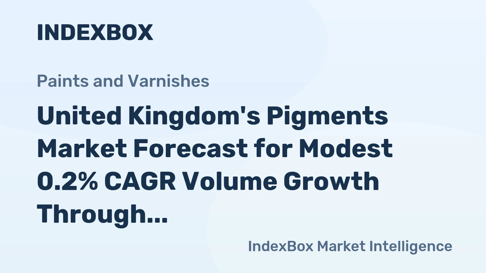 United Kingdom's Pigments Market Forecast for Modest 0.2% CAGR Volume Growth Through 2035