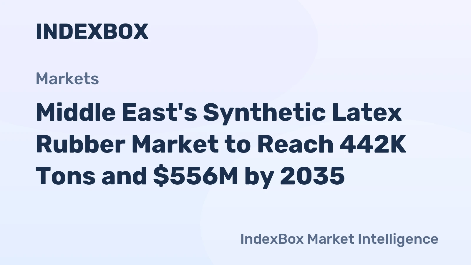 Middle East's Synthetic Latex Rubber Market to Reach 442K Tons and $556M by 2035