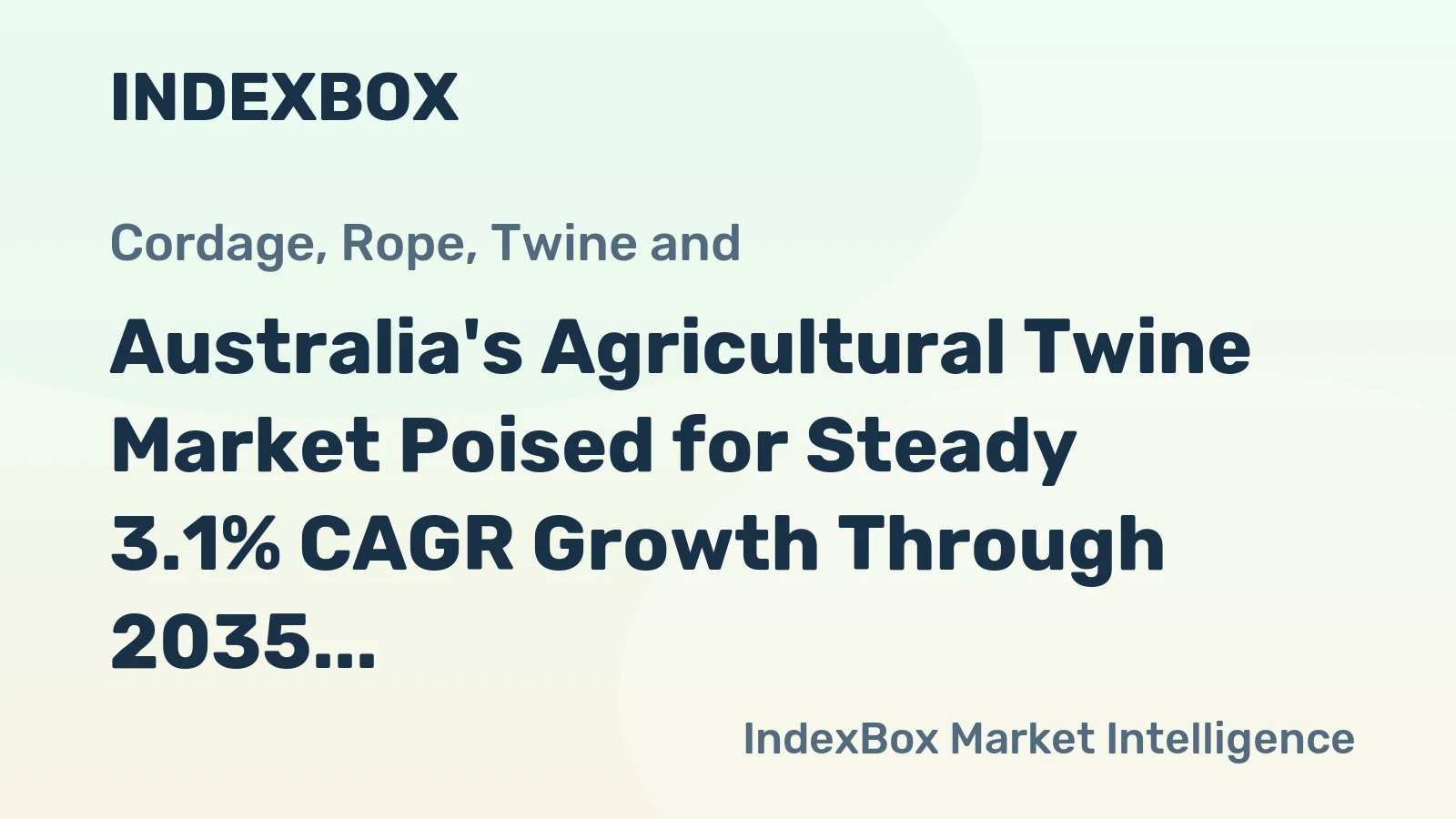 Australia's Agricultural Twine Market Poised for Steady 3.1% CAGR Growth Through 2035