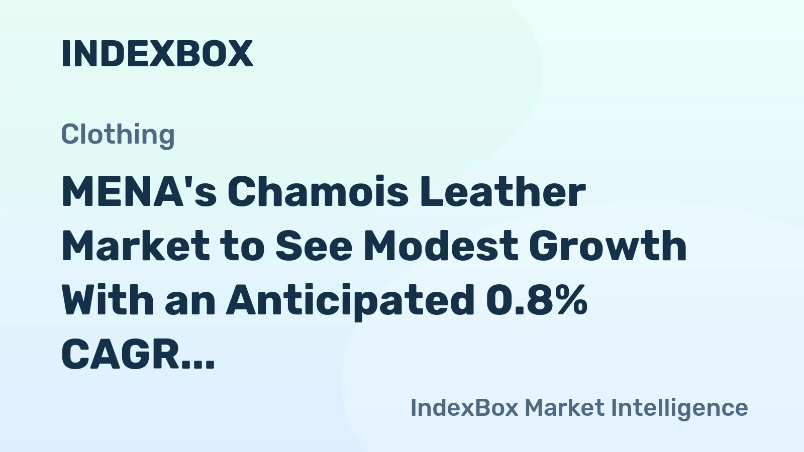 MENA's Chamois Leather Market to See Modest Growth With an Anticipated 0.8% CAGR