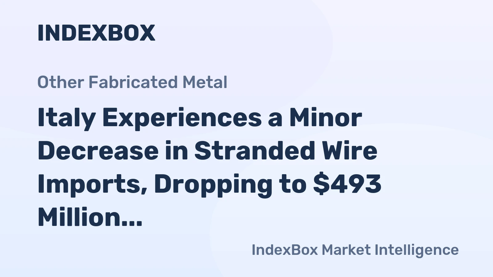 Italy Experiences a Minor Decrease in Stranded Wire Imports, Dropping to $493 Million in 2023