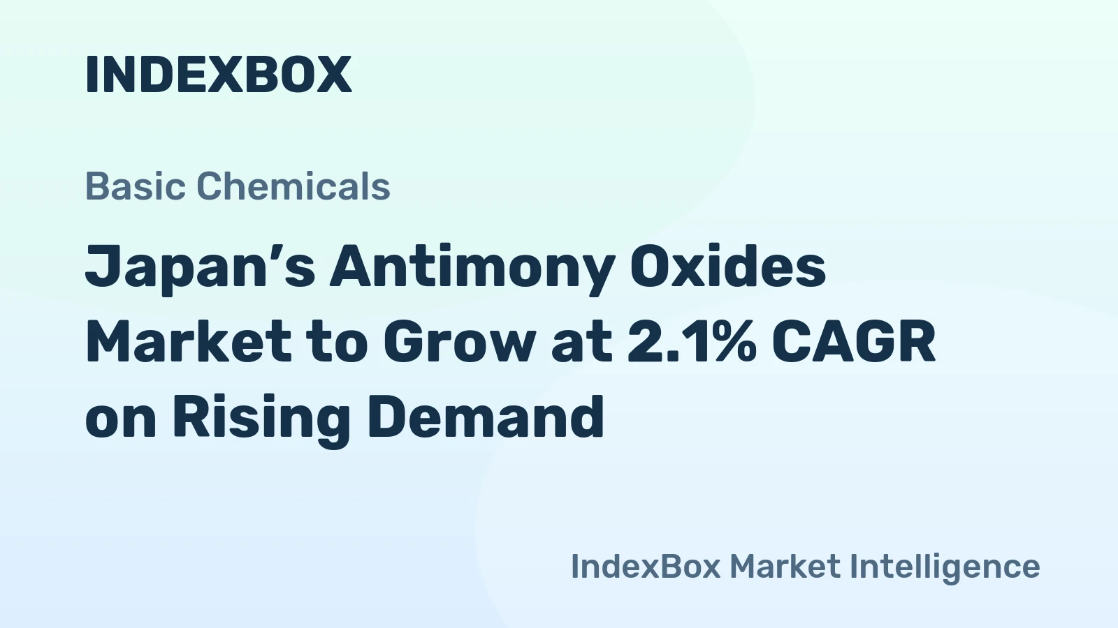 Japan’s Antimony Oxides Market to Grow at 2.1% CAGR on Rising Demand