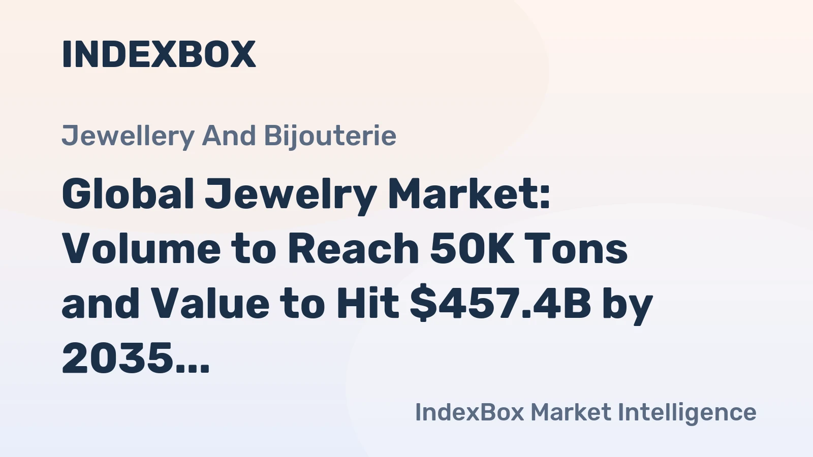 Global Jewelry Market: Volume to Reach 50K Tons and Value to Hit $457.4B by 2035