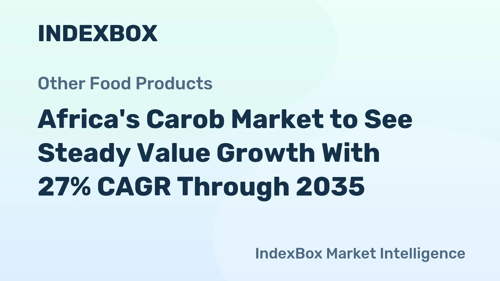 Africa's Carob Market to See Steady Value Growth With 27% CAGR Through 2035