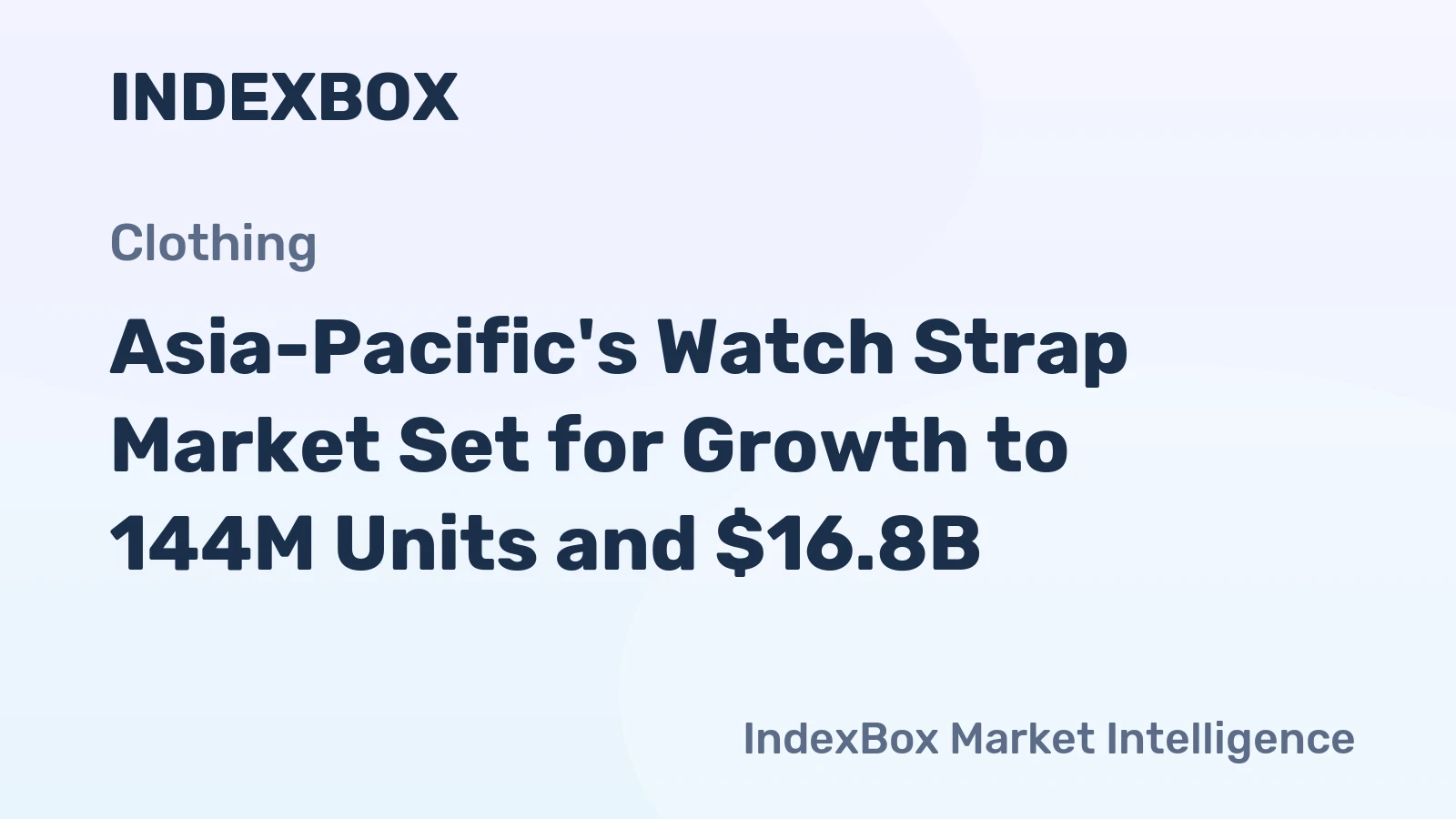 Asia-Pacific's Watch Strap Market Set for Growth to 144M Units and $16.8B