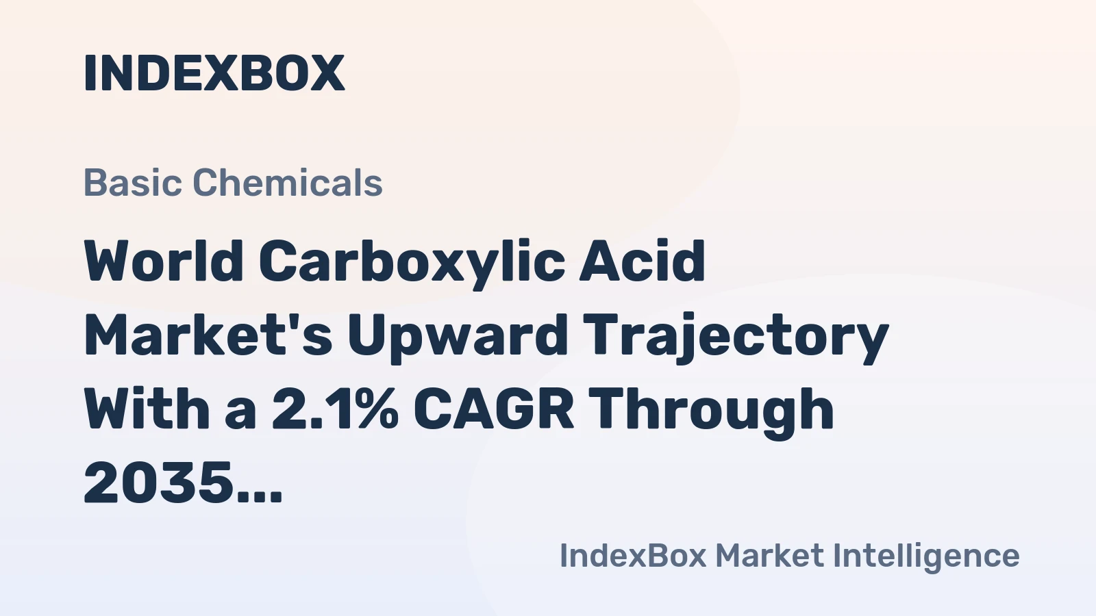 World Carboxylic Acid Market's Upward Trajectory With a 2.1% CAGR Through 2035