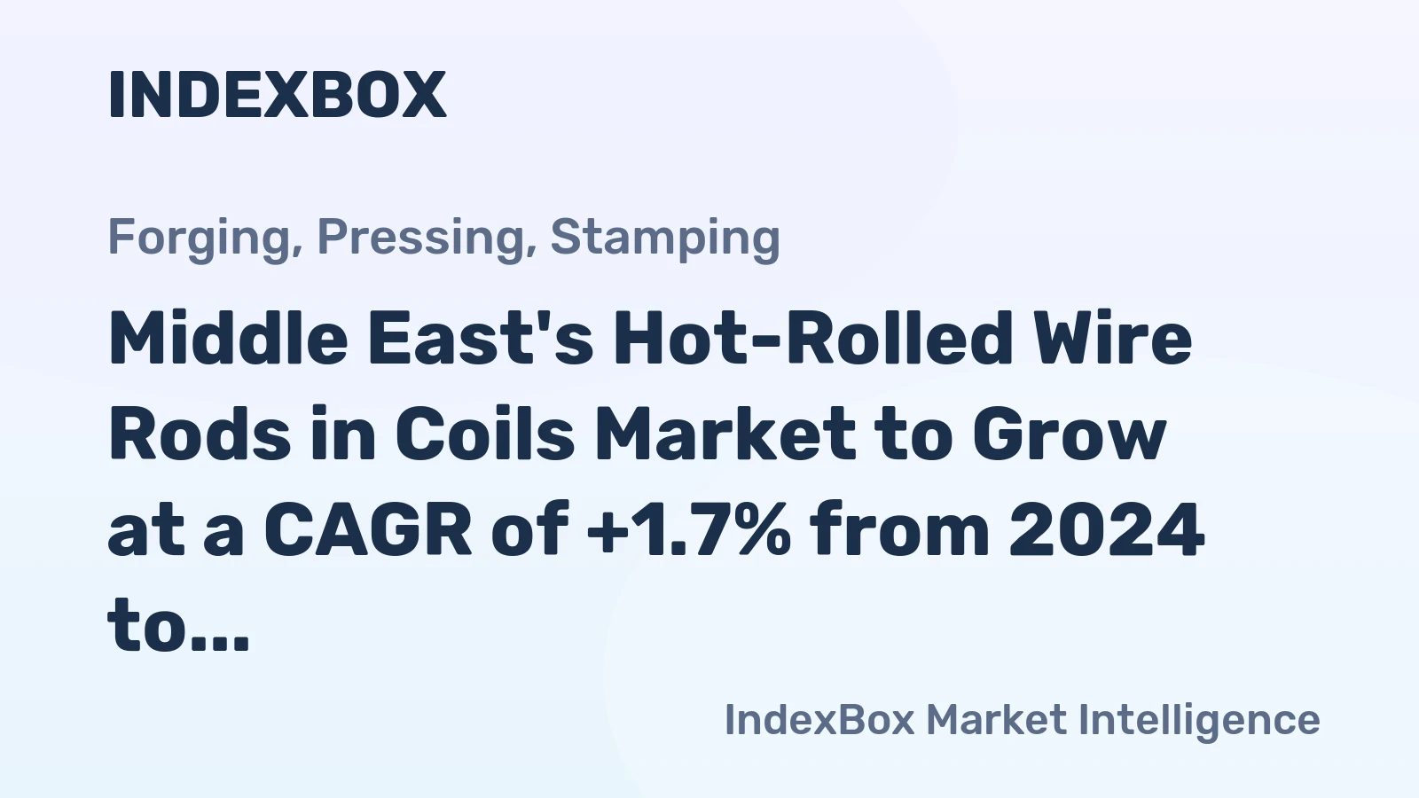 Middle East's Hot-Rolled Wire Rods in Coils Market to Grow at a CAGR of +1.7% from 2024 to 2035