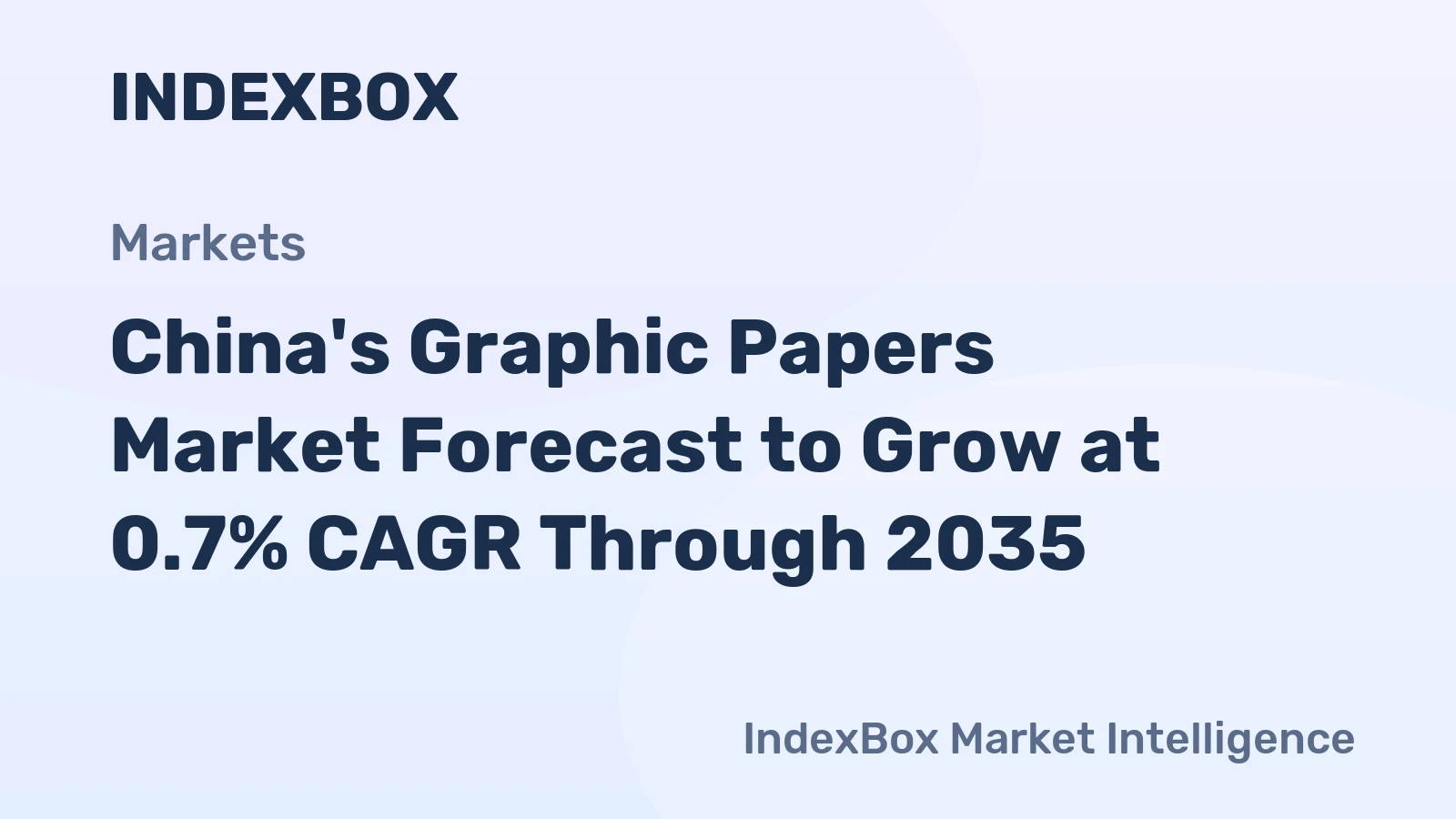 China's Graphic Papers Market Forecast to Grow at 0.7% CAGR Through 2035