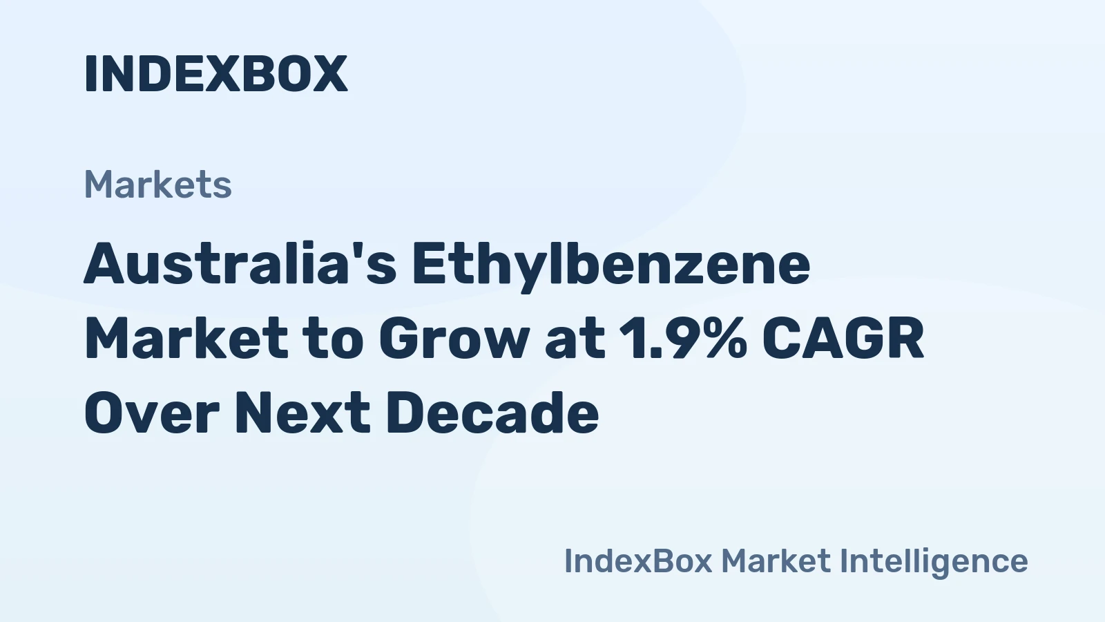Australia's Ethylbenzene Market to Grow at 1.9% CAGR Over Next Decade