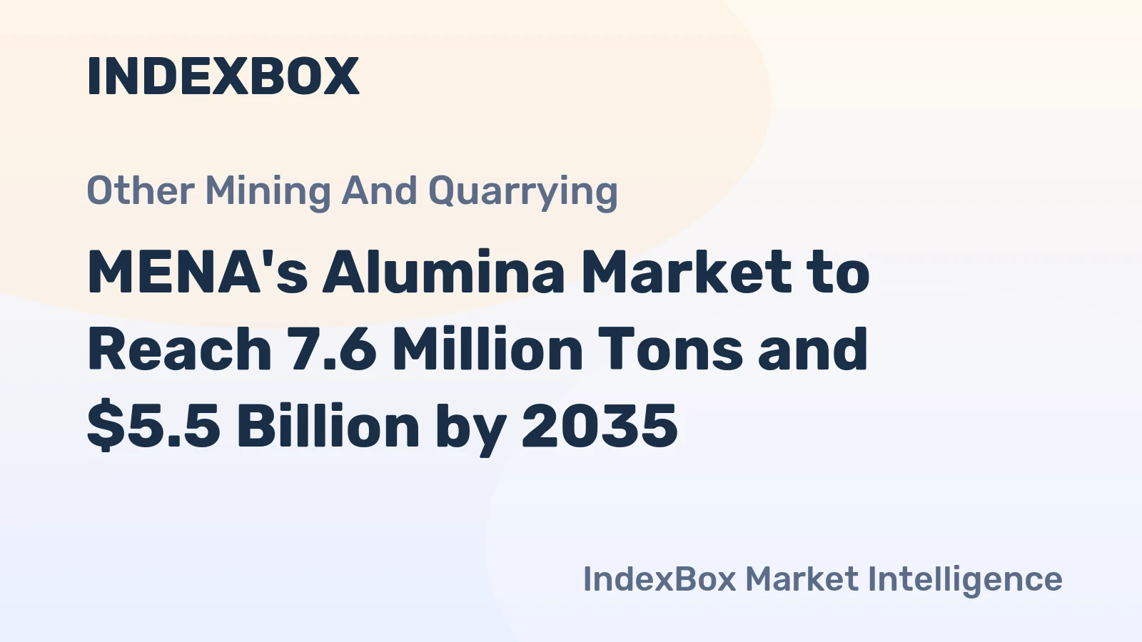 MENA's Alumina Market to Reach 7.6 Million Tons and $5.5 Billion by 2035
