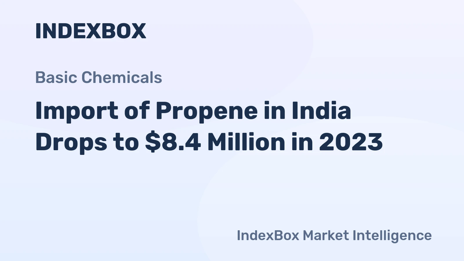 Import of Propene in India Drops to $8.4 Million in 2023