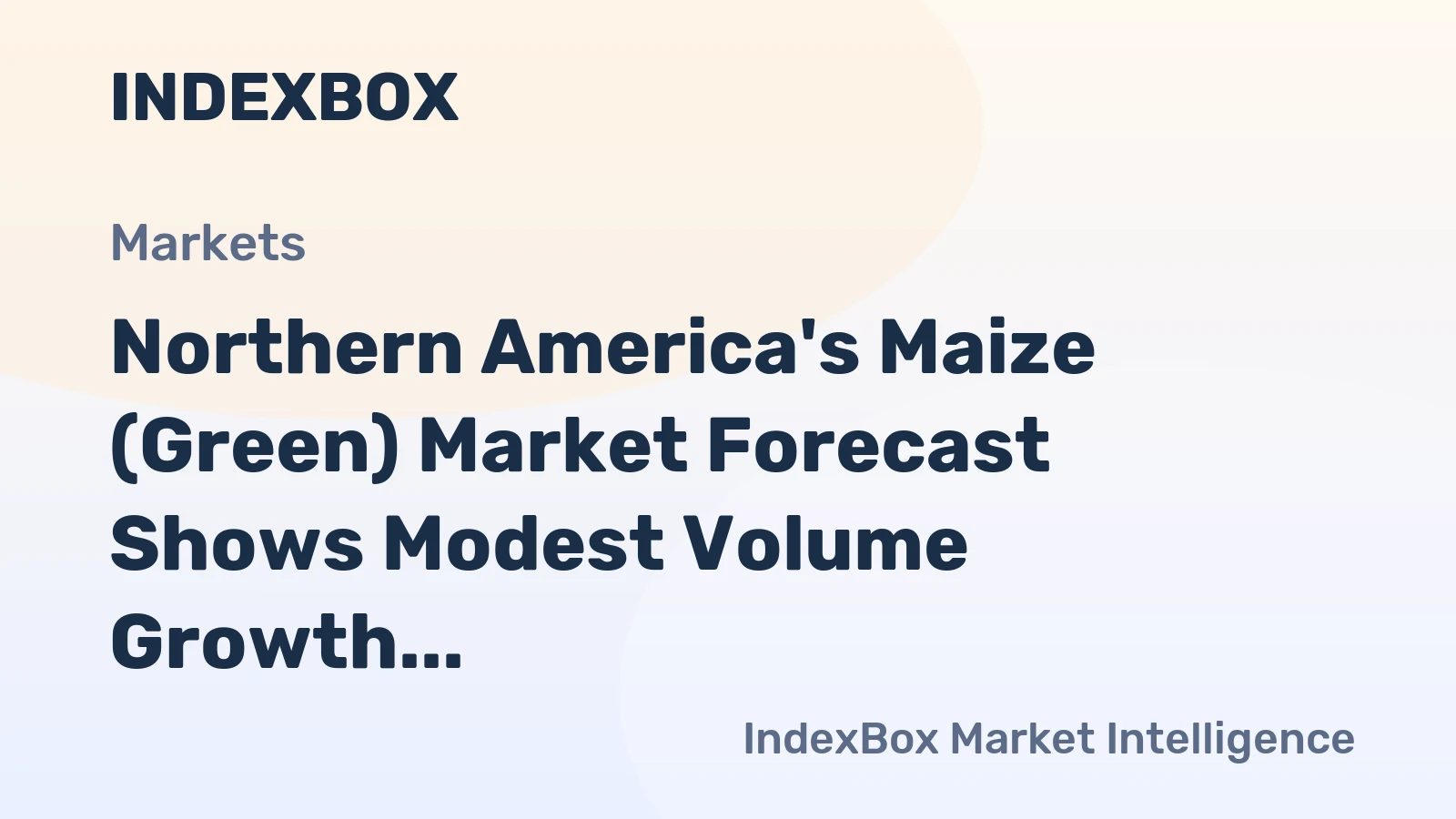 Northern America's Maize (Green) Market Forecast Shows Modest Volume Growth at 0.3% CAGR Through 2035