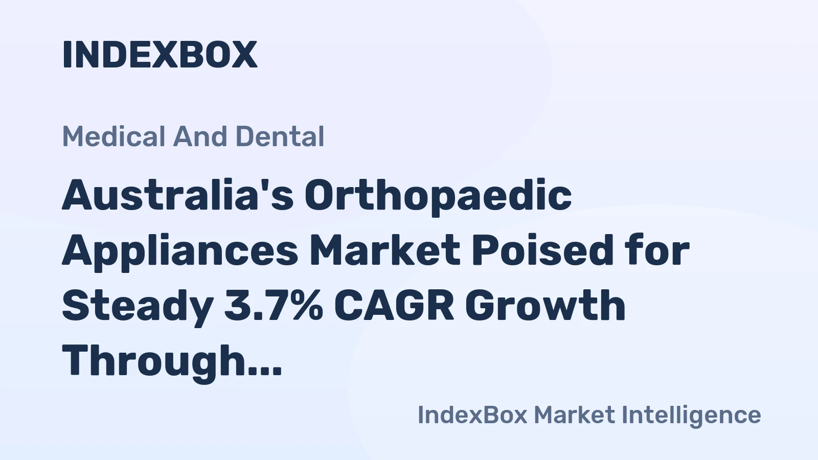 Australia's Orthopaedic Appliances Market Poised for Steady 3.7% CAGR Growth Through 2035
