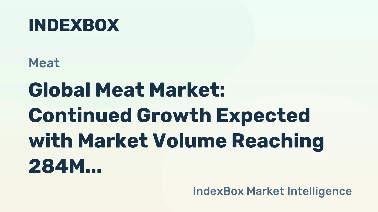 Global Meat Market: Continued Growth Expected with Market Volume Reaching 284M Tons and Value Hitting $1,339.1B by 2035