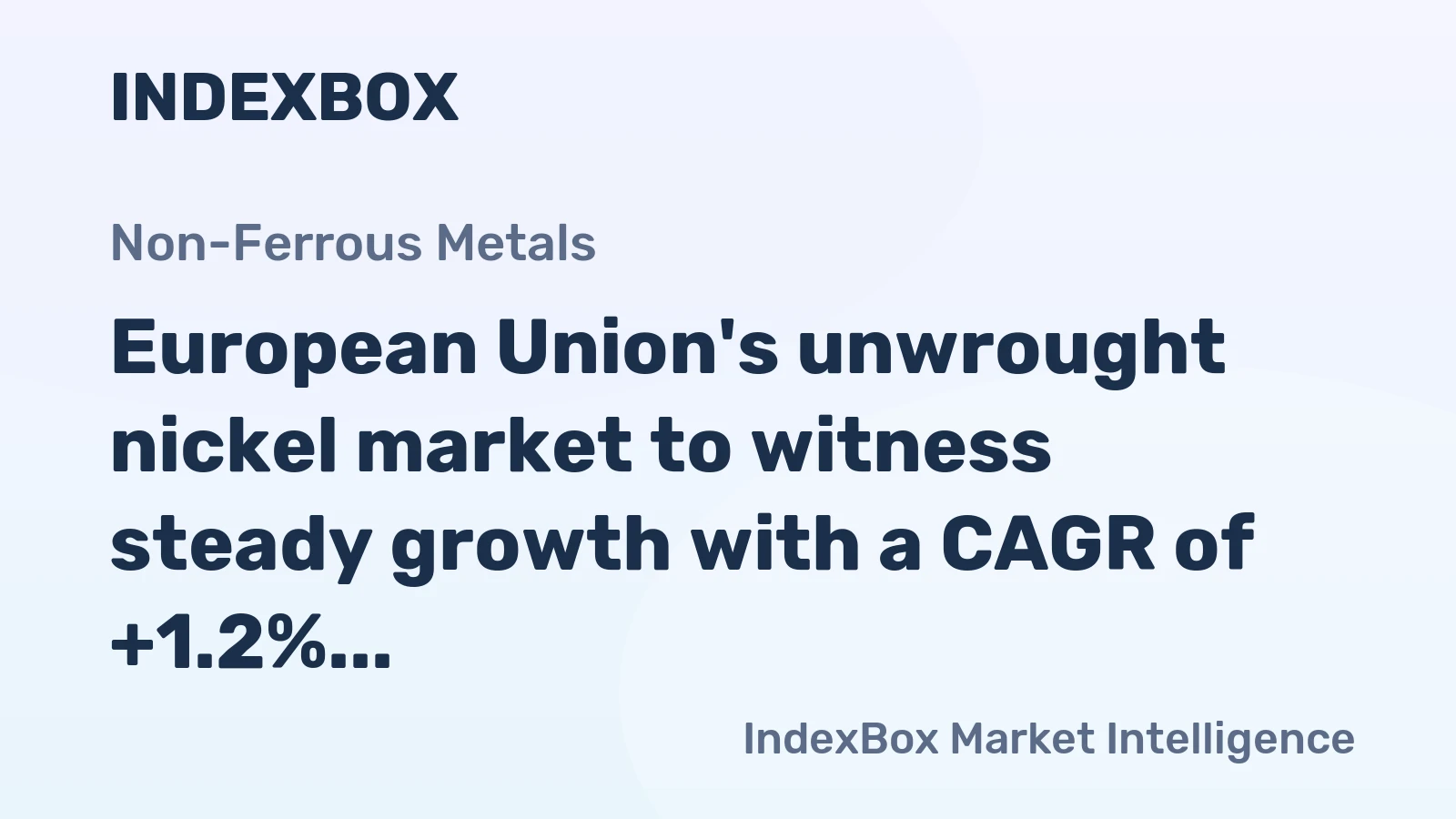 European Union's unwrought nickel market to witness steady growth with a CAGR of +1.2% from 2024 to 2035, reaching 450K tons