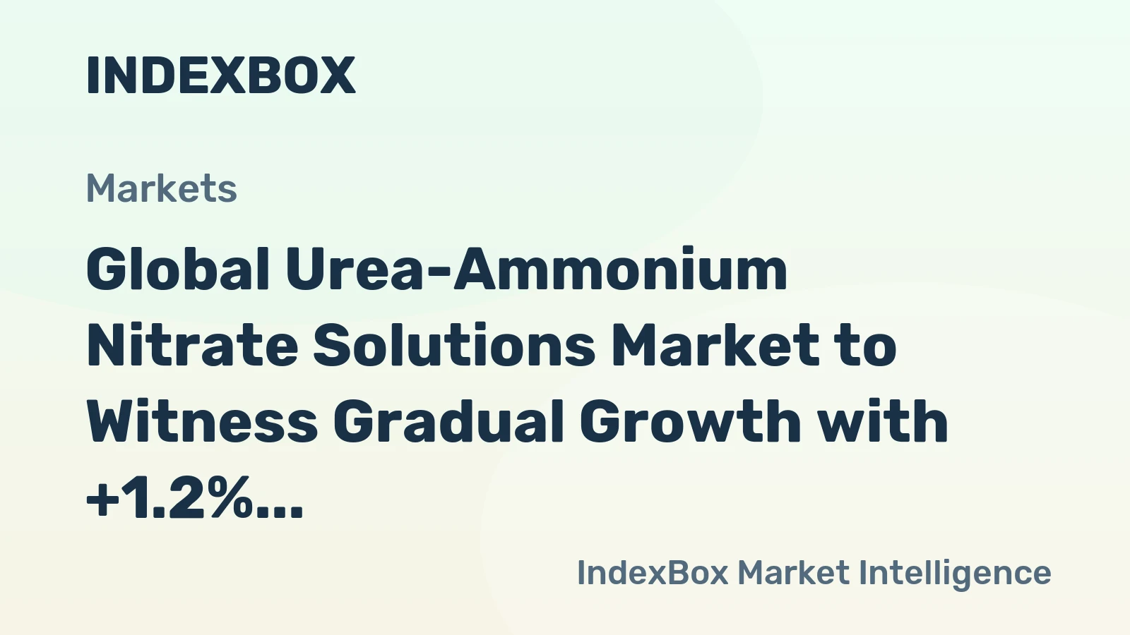 Global Urea-Ammonium Nitrate Solutions Market to Witness Gradual Growth with +1.2% CAGR, Reaching 30M Tons by 2035