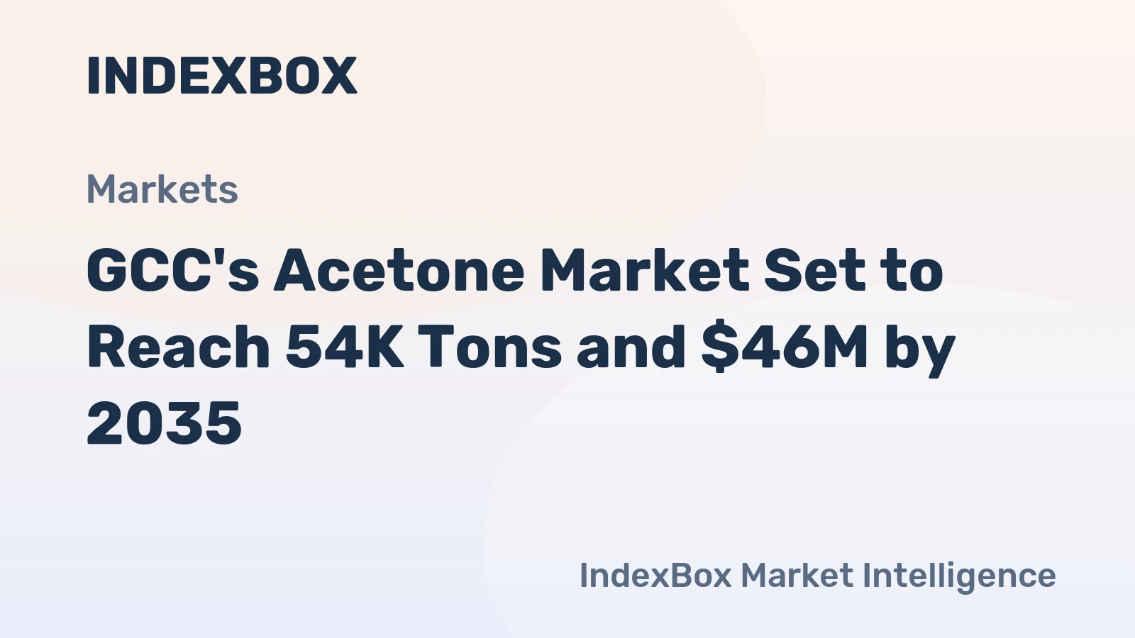 GCC's Acetone Market Set to Reach 54K Tons and $46M by 2035
