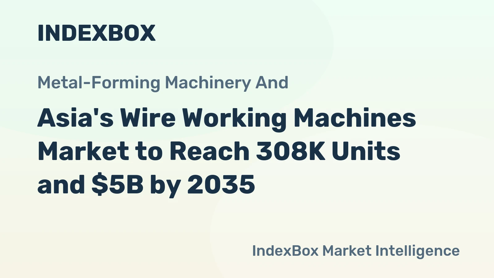 Asia's Wire Working Machines Market to Reach 308K Units and $5B by 2035