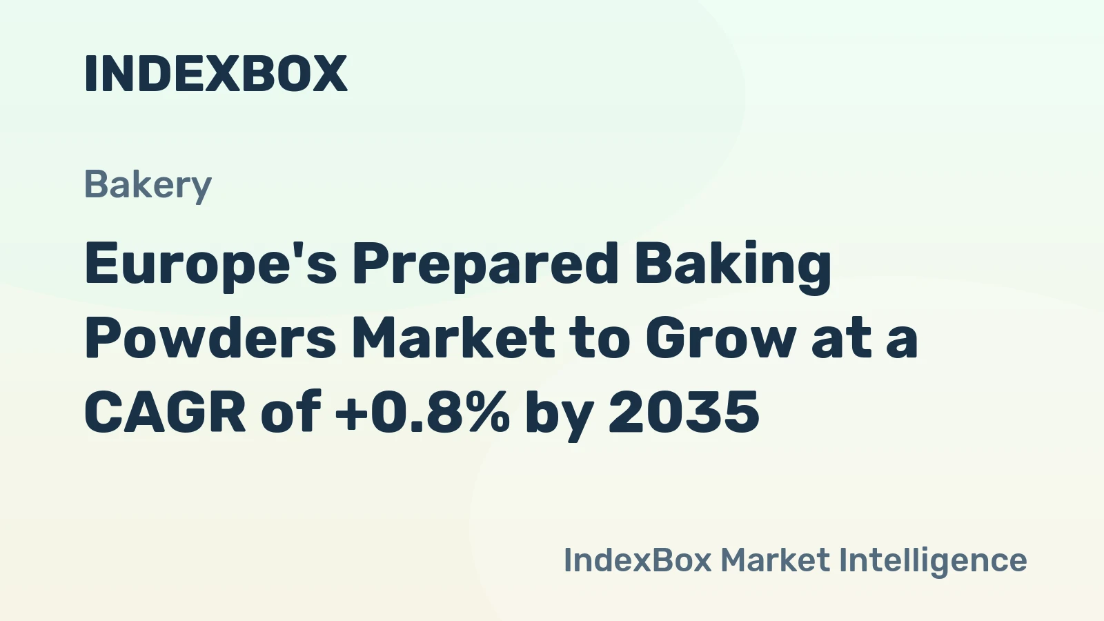 Europe's Prepared Baking Powders Market to Grow at a CAGR of +0.8% by 2035