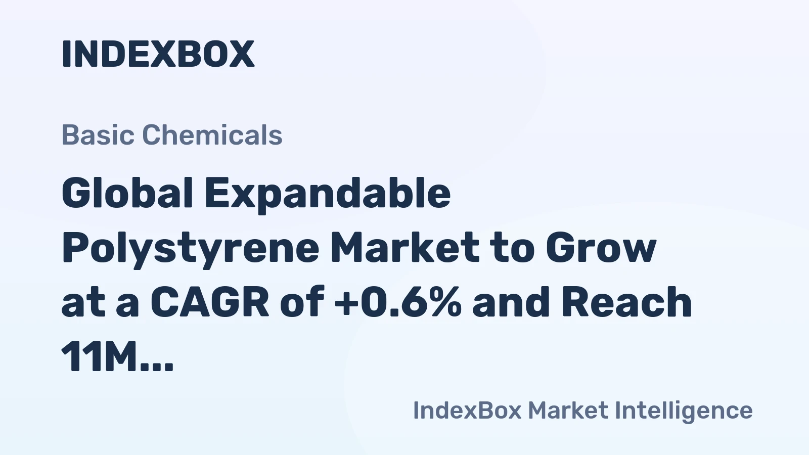 Global Expandable Polystyrene Market to Grow at a CAGR of +0.6% and Reach 11M Tons by 2035