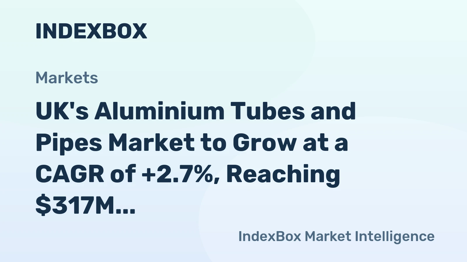 UK's Aluminium Tubes and Pipes Market to Grow at a CAGR of +2.7%, Reaching $317M by 2035