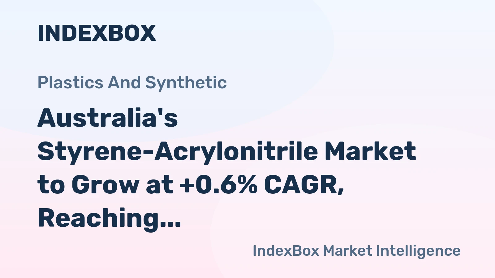 Australia's Styrene-Acrylonitrile Market to Grow at +0.6% CAGR, Reaching $12M by 2035