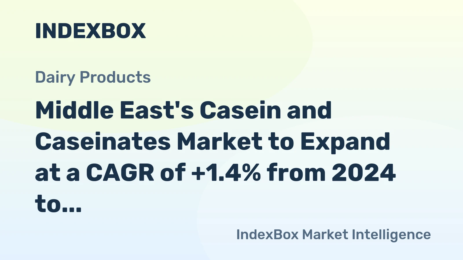 Middle East's Casein and Caseinates Market to Expand at a CAGR of +1.4% from 2024 to 2035