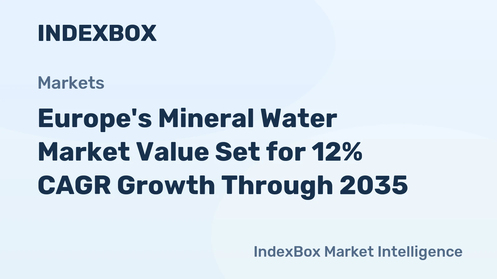 Europe's Mineral Water Market Value Set for 12% CAGR Growth Through 2035