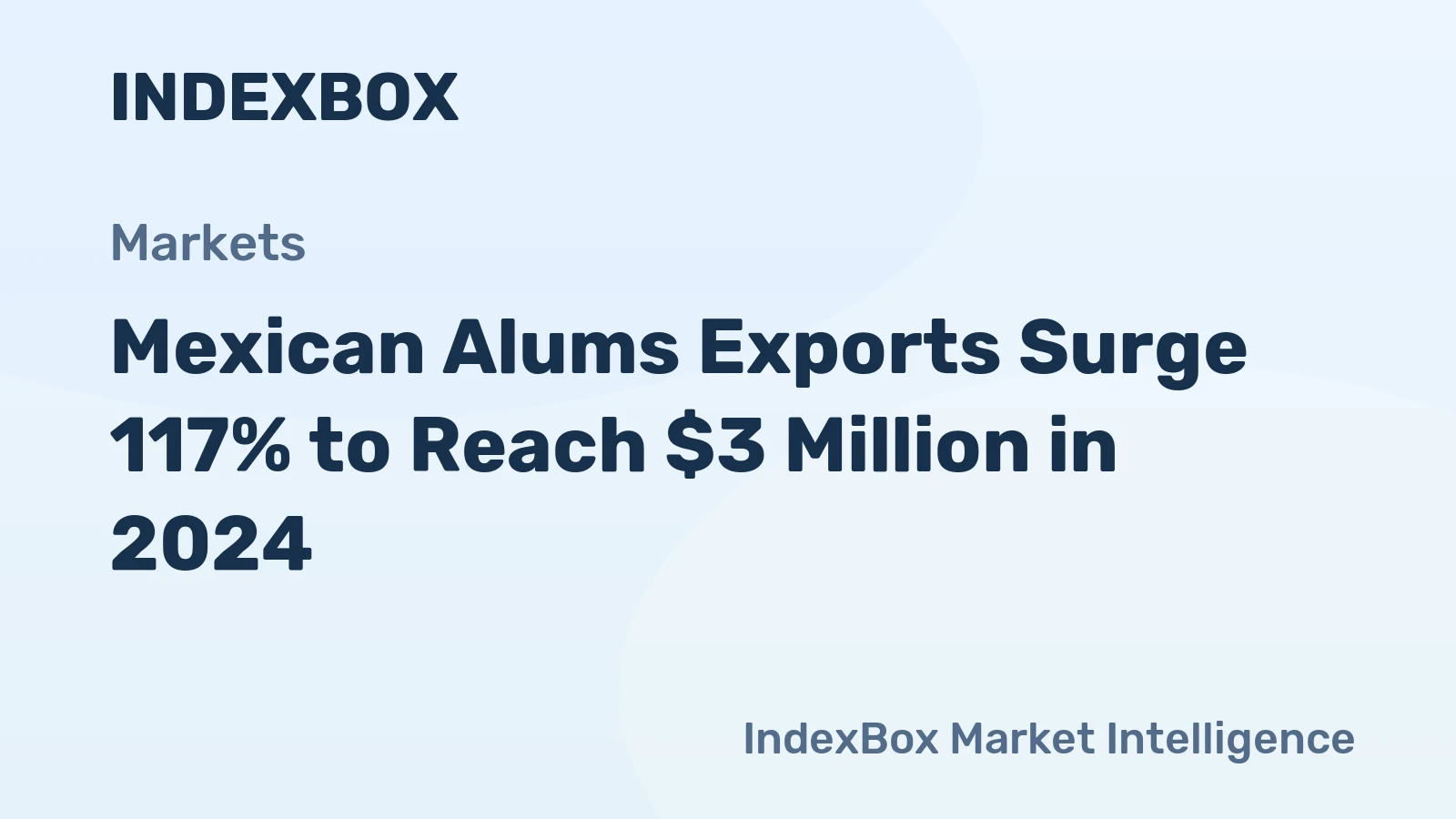 Mexican Alums Exports Surge 117% to Reach $3 Million in 2024