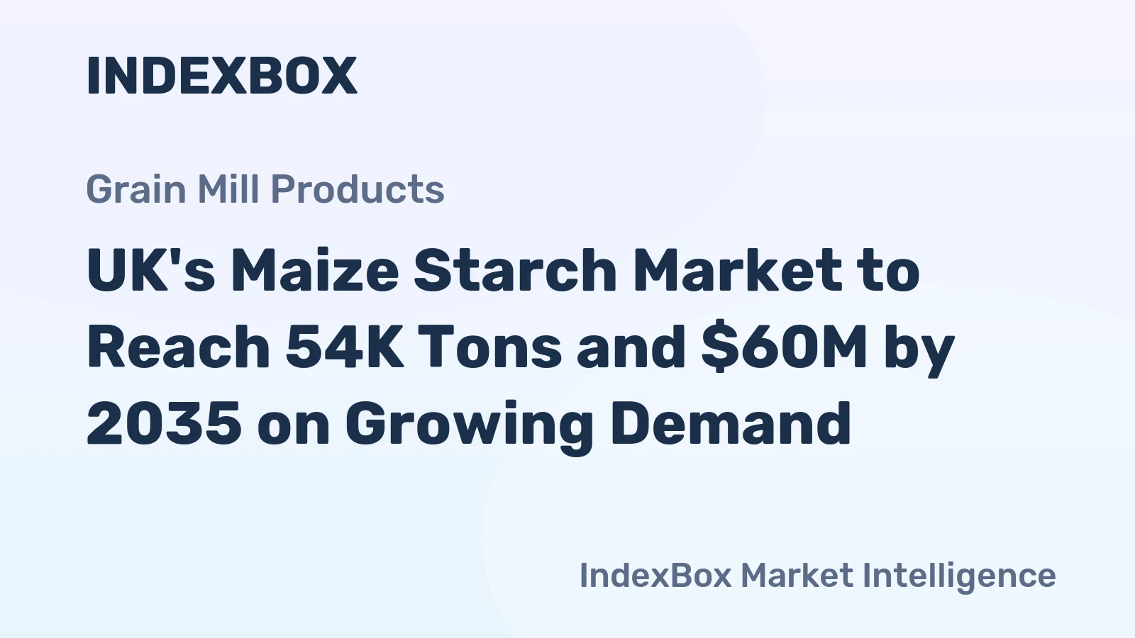 UK's Maize Starch Market to Reach 54K Tons and $60M by 2035 on Growing Demand