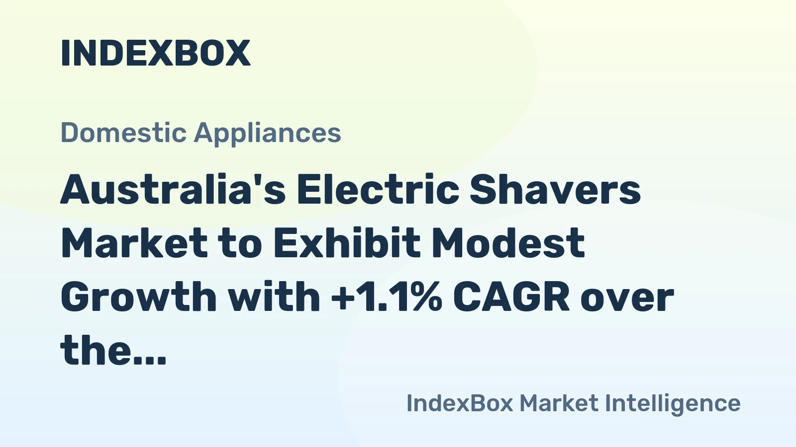 Australia's Electric Shavers Market to Exhibit Modest Growth with +1.1% CAGR over the Next Decade